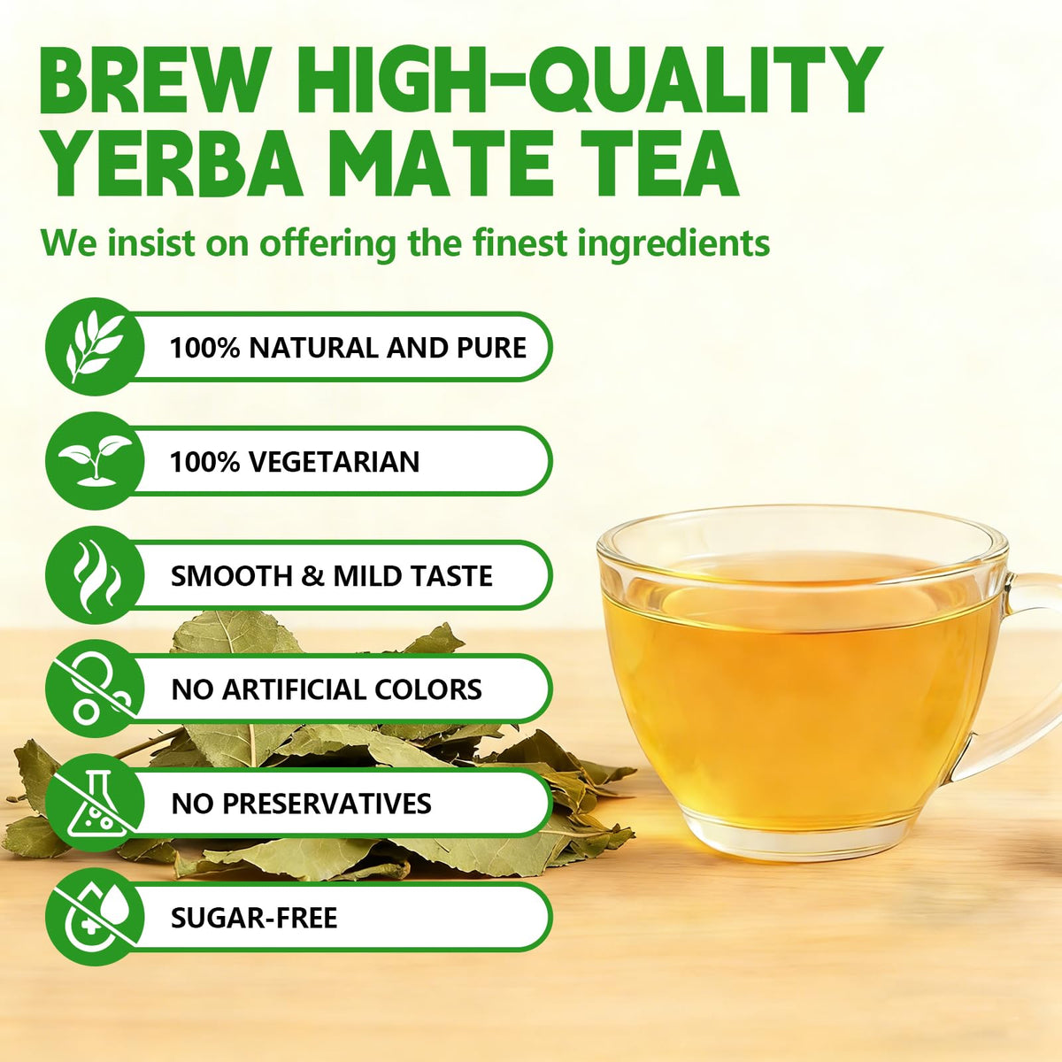 Organic Yerba Mate leaves for wellness