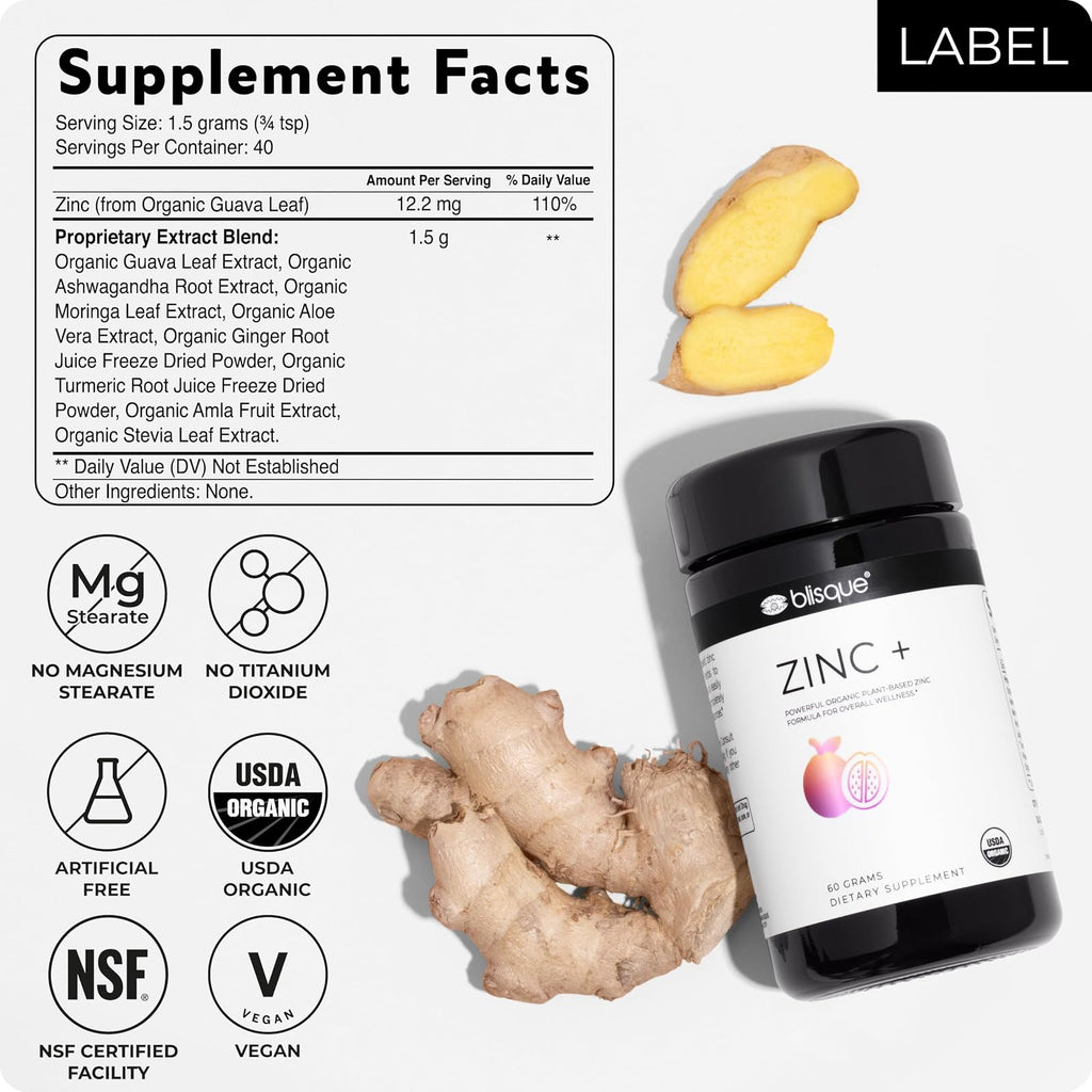 organic zinc for overall wellness