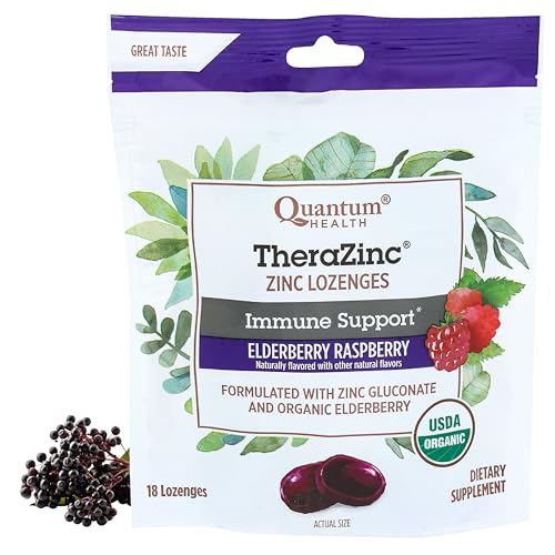Organic zinc lozenges with elderberry