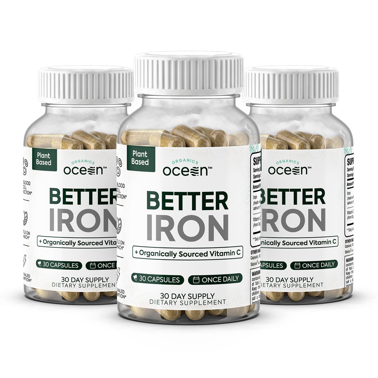 Organics Ocean iron supplement for energy