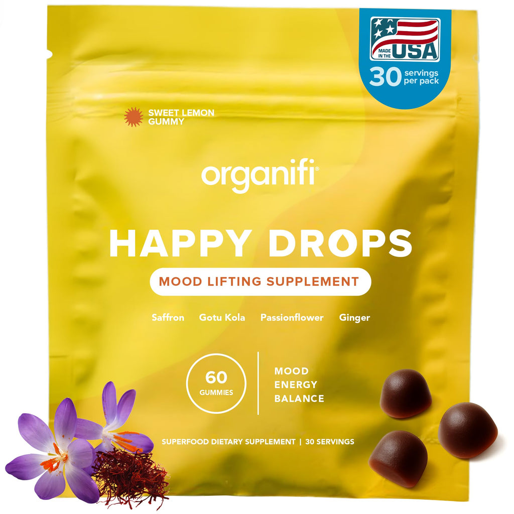Organifi Happy Drops mood support gummies