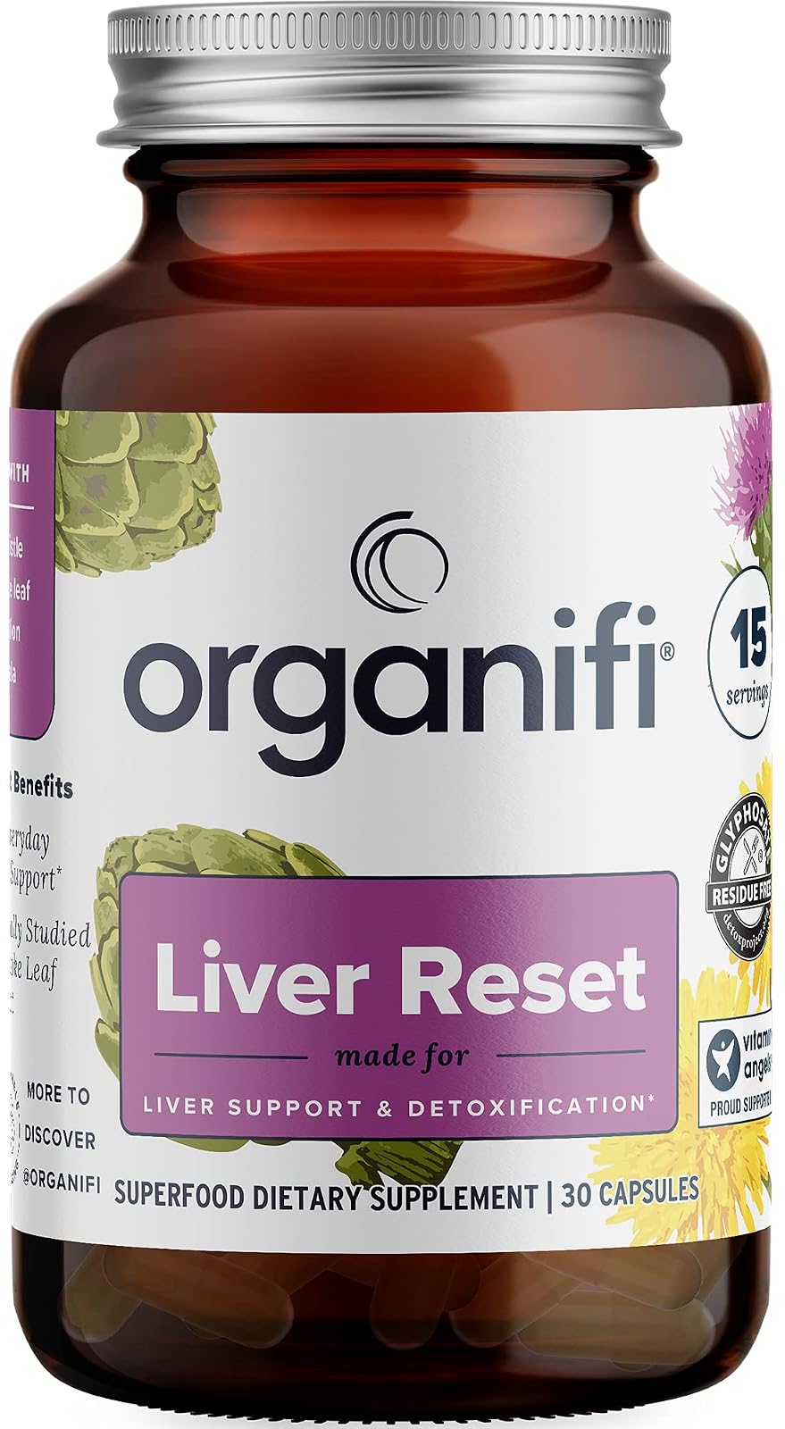Organifi Liver Reset detox tea capsules