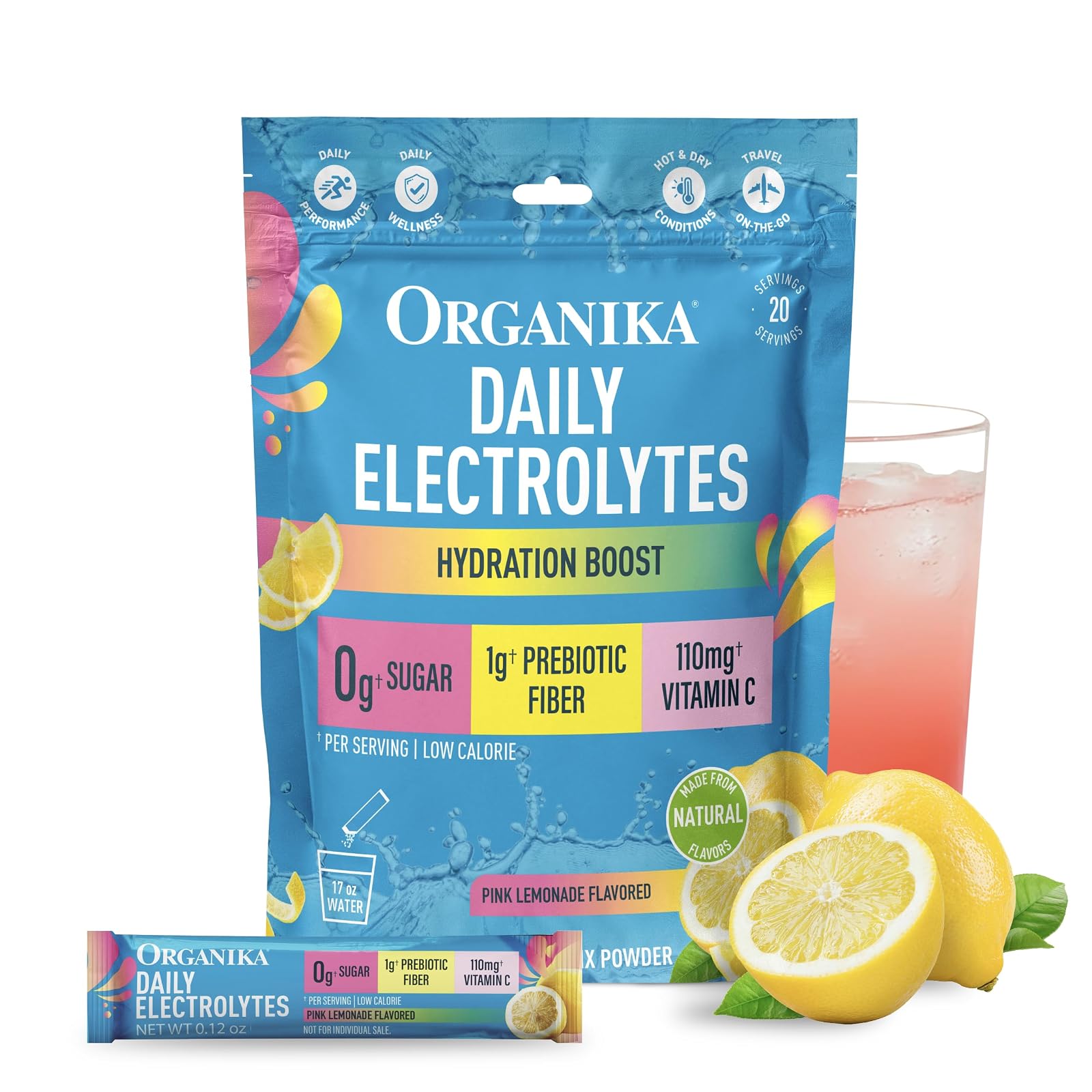 Organika electrolyte drink mix sachets
