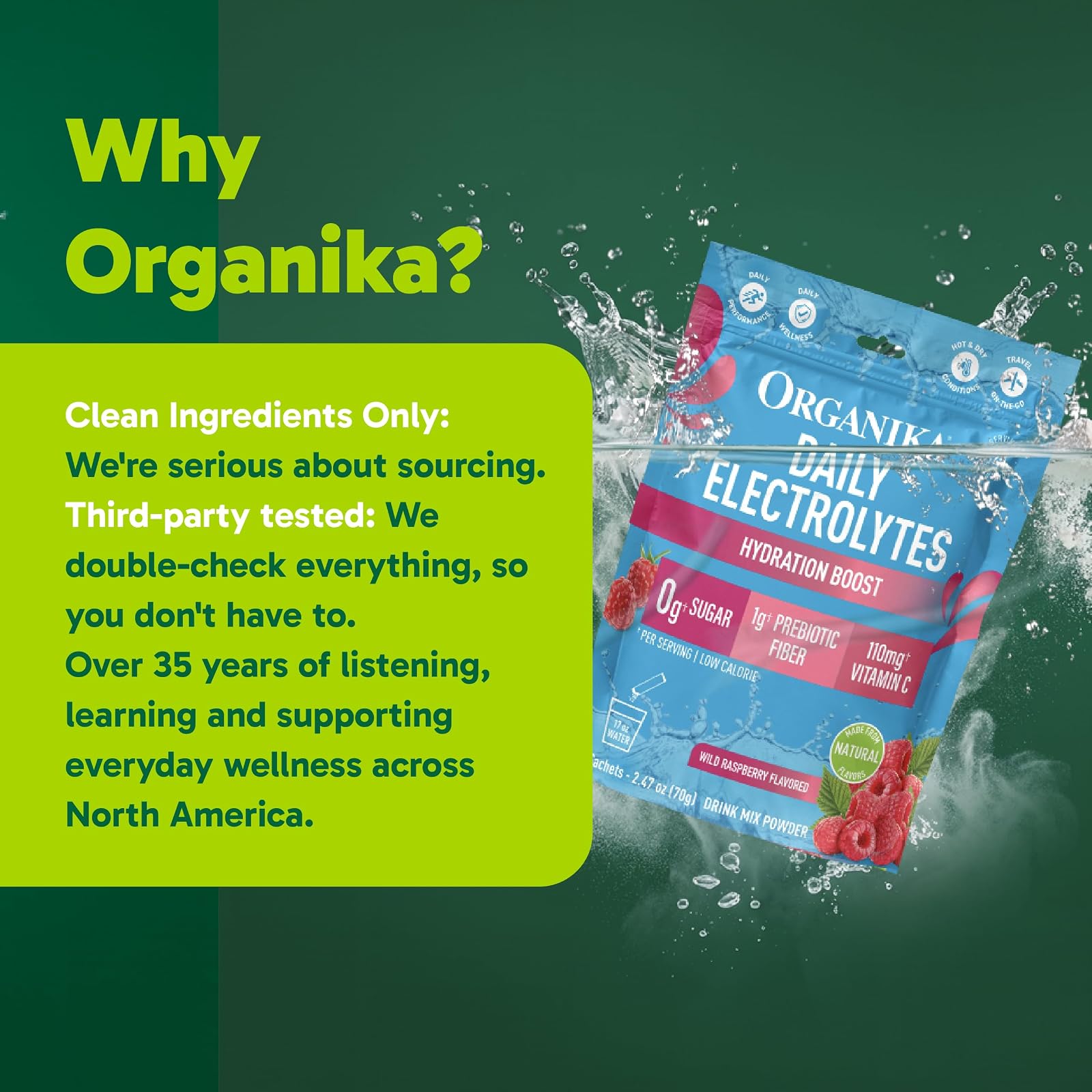 Organika electrolyte tablets for daily wellness