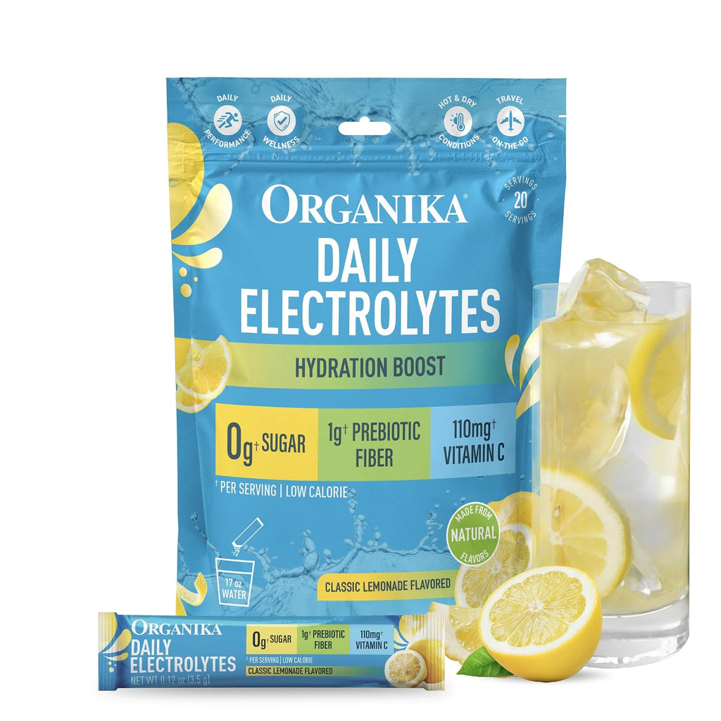 Organika electrolytes powder classic lemonade