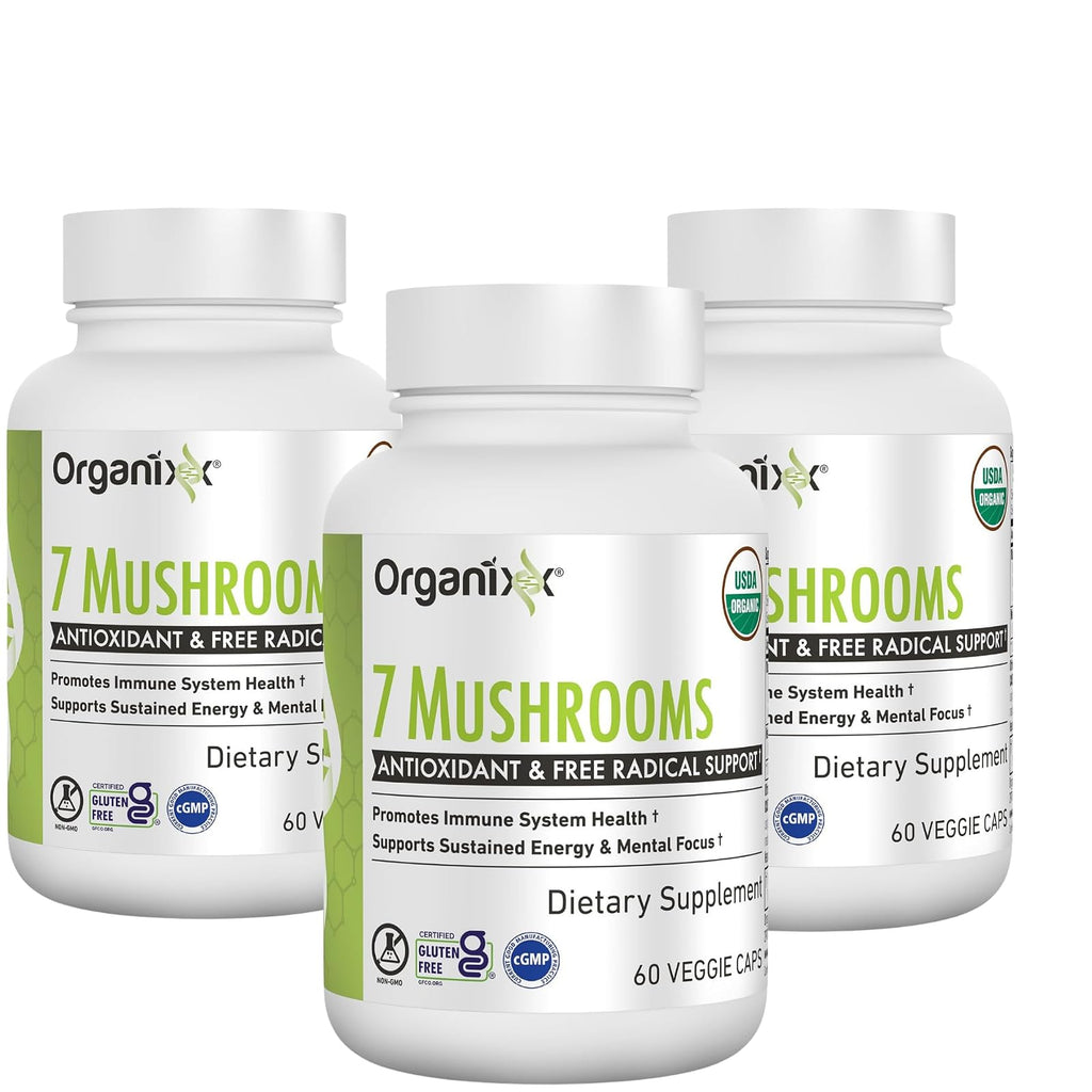 Organixx 7 mushroom supplement capsules