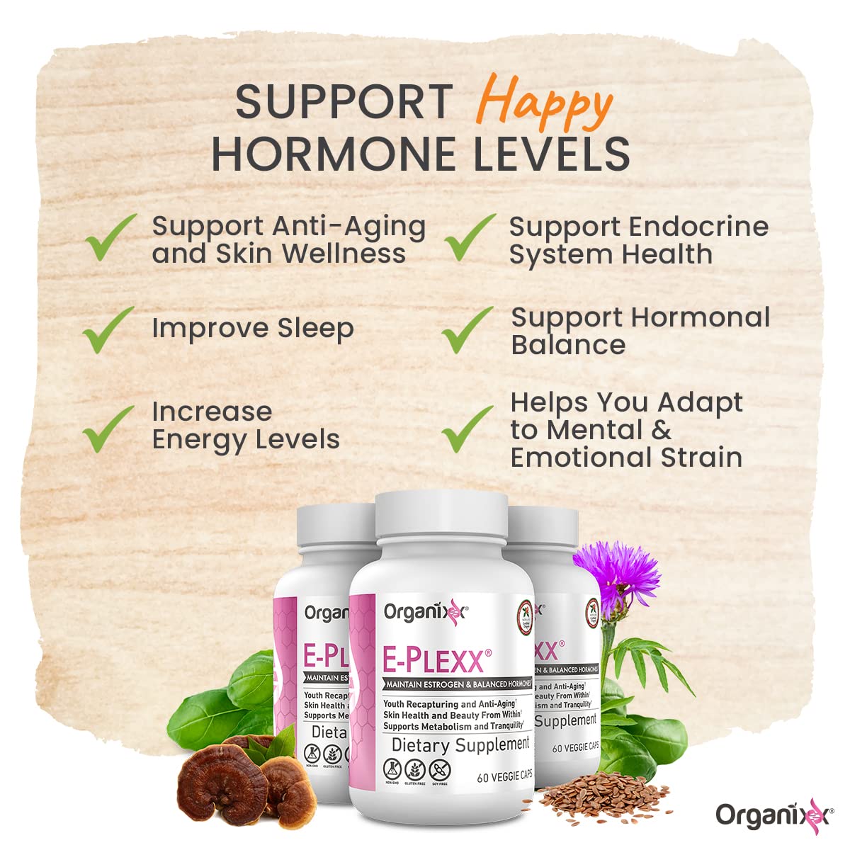 Organixx E-Plexx for balanced hormones