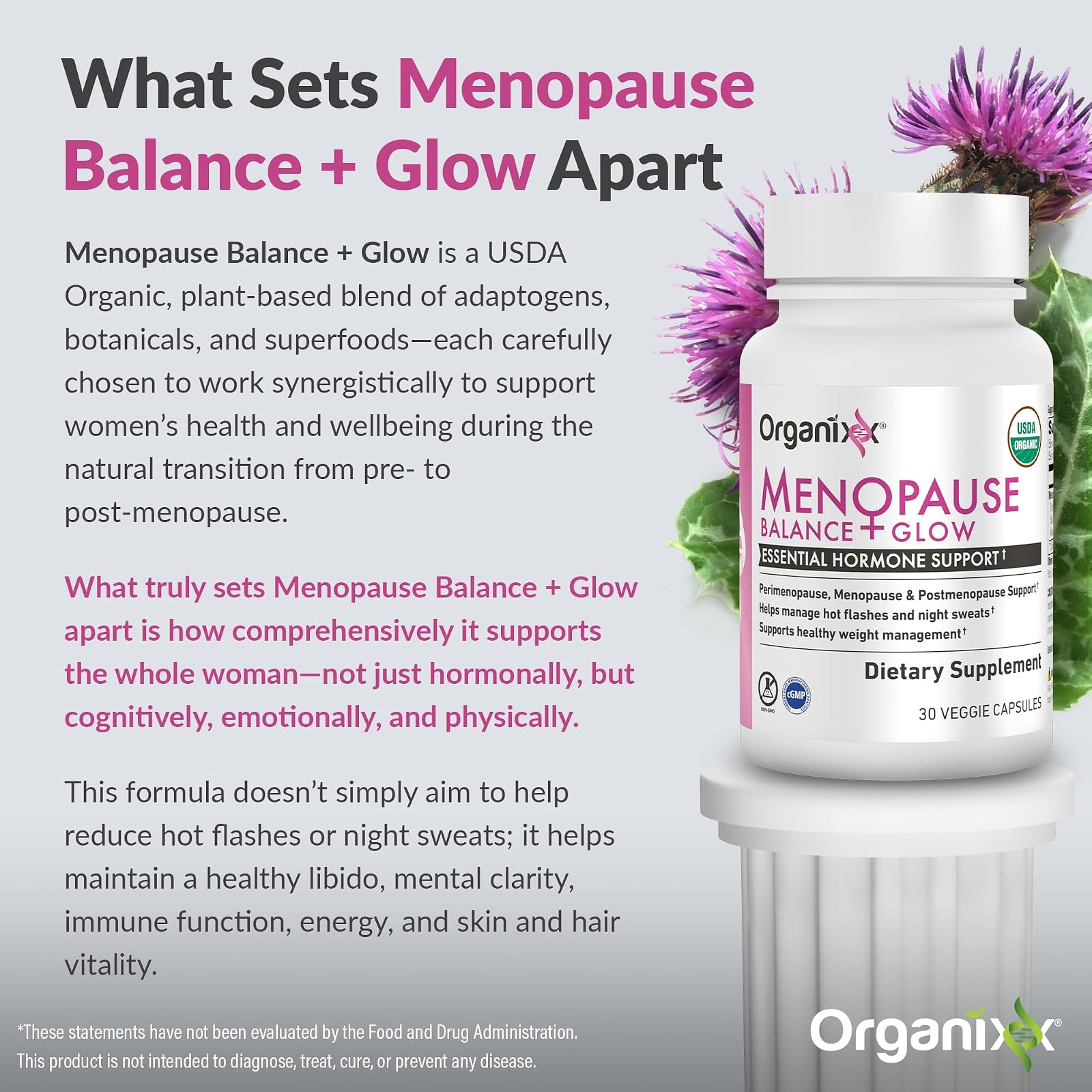 Organixx menopause balance benefits