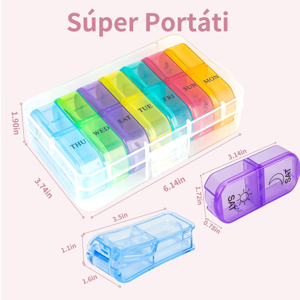 organized vitamins with weekly pill box