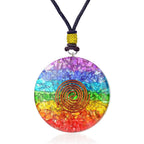 orgonite crystals chakra pendant necklace
