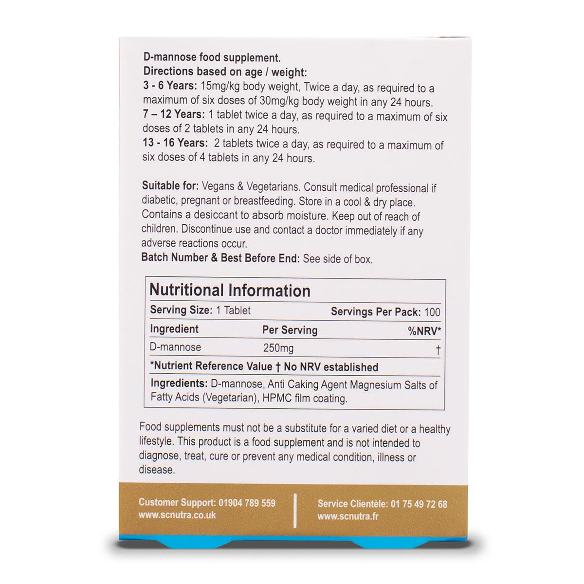 original D-Mannose tablets for kids