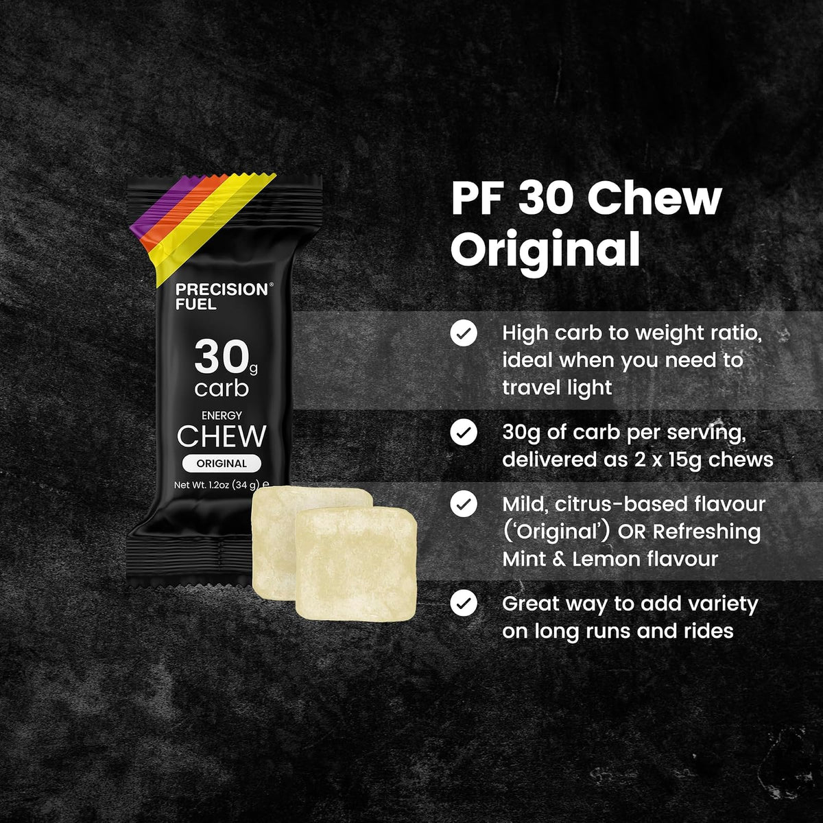 Original flavour energy chews for athletes