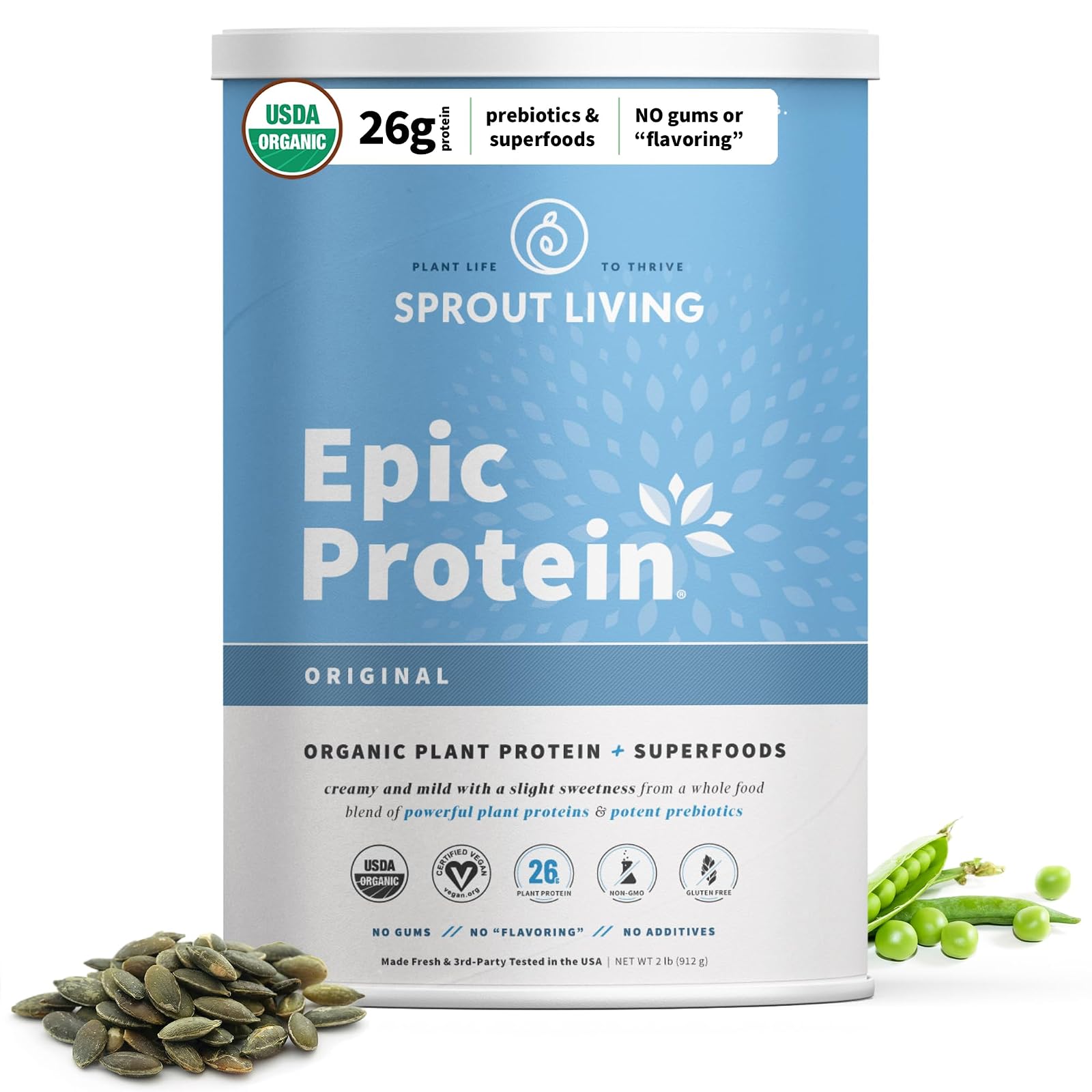 original unflavored plant protein powder