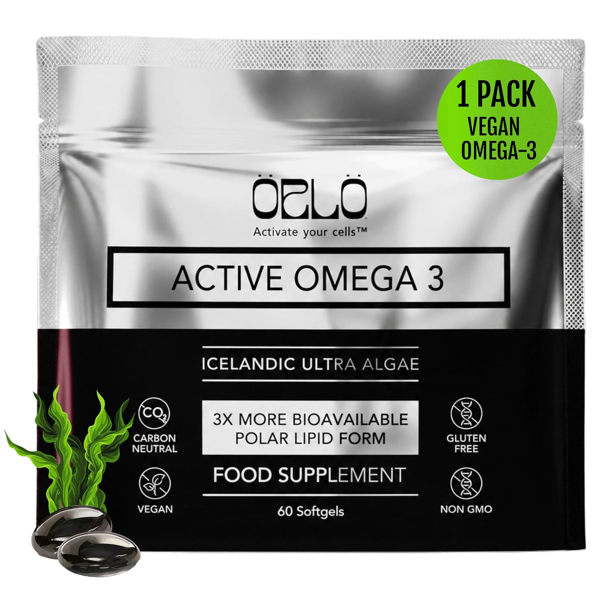 Orlo algae omega softgels for health