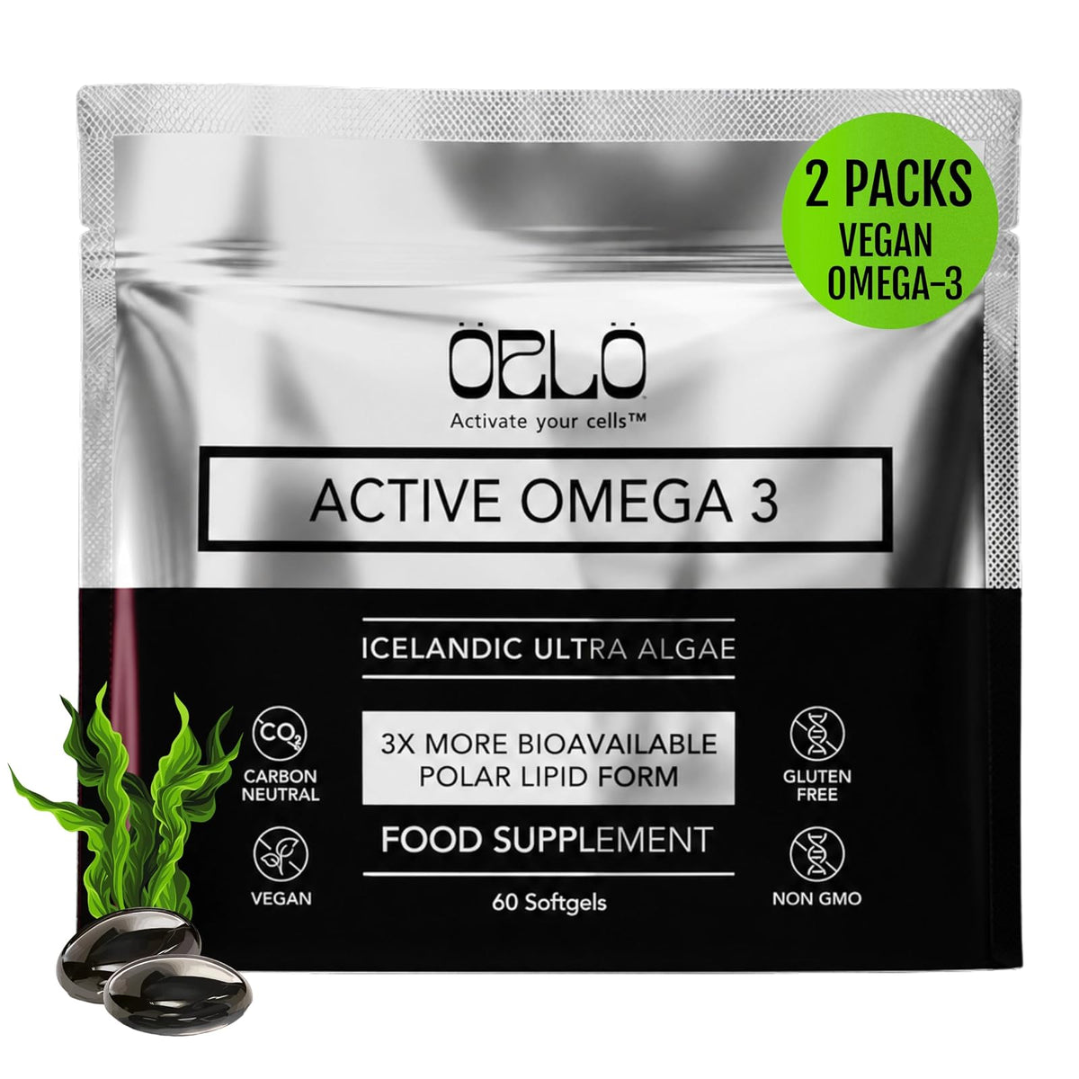Orlo vegan omega 3 softgels