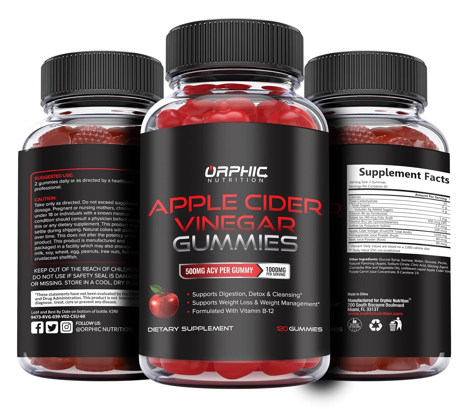 Orphic Nutrition apple cider vinegar gummies