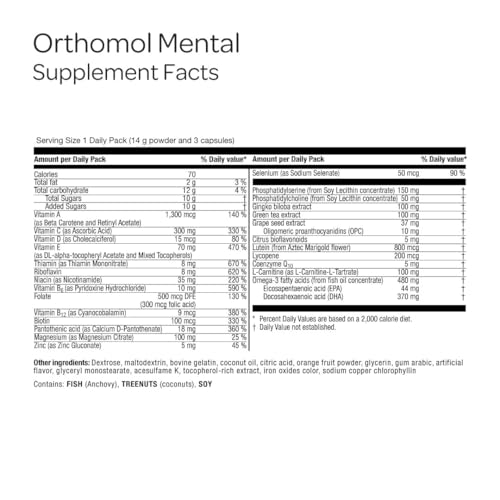 Orthomol Mental vitamins for mental clarity