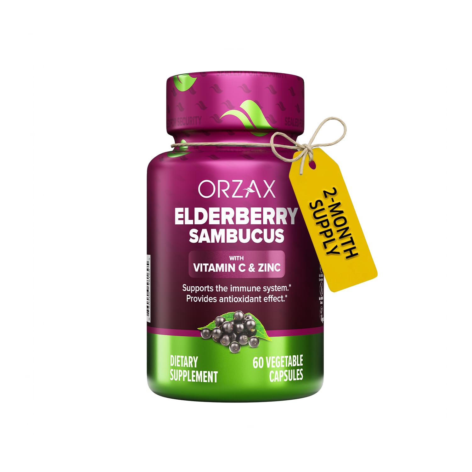 ORZAX elderberry 500 mg capsules