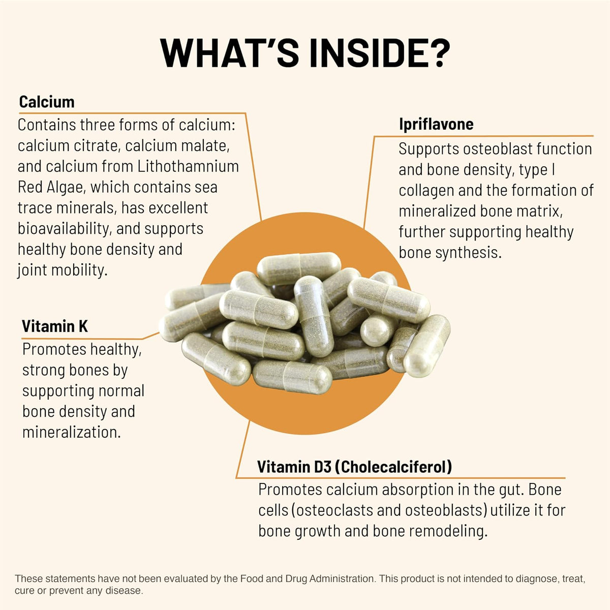 Osteo supplement for improved bone density