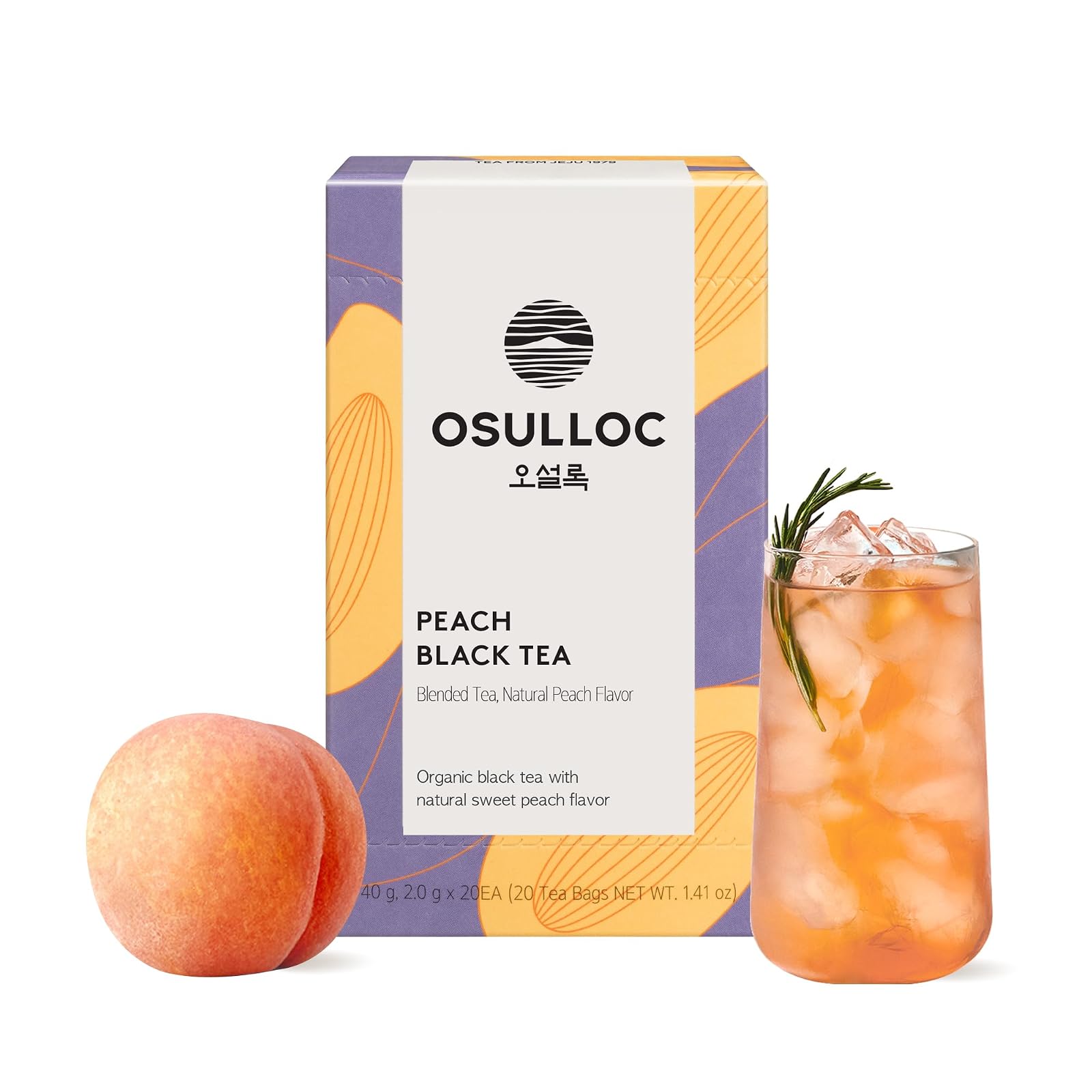 OSULLOC peach black tea bags