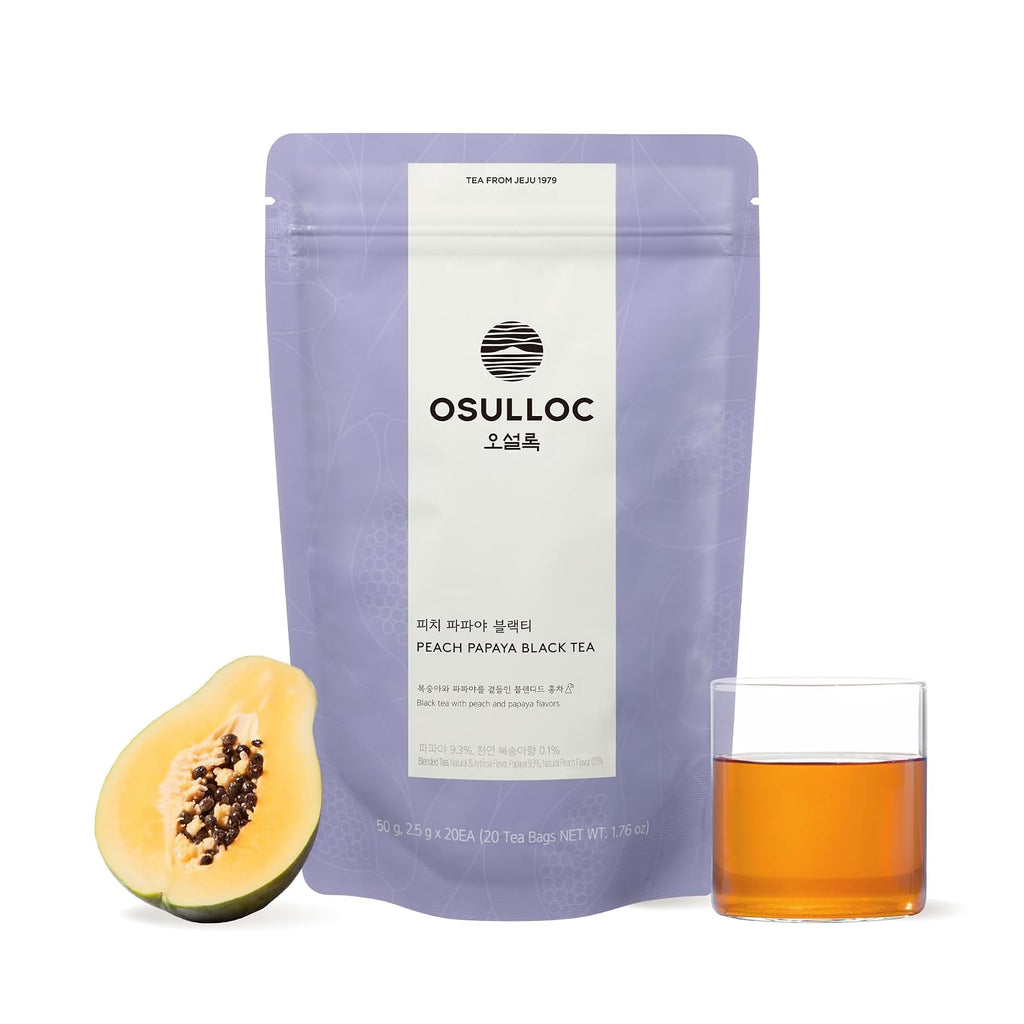 OSULLOC Peach Papaya Black Tea bags