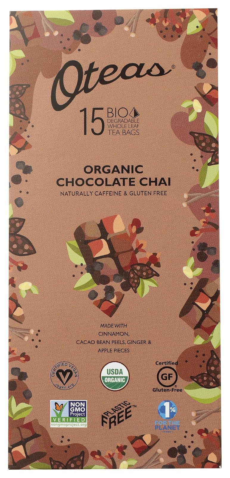 Oteas Organic Chocolate Chai Tea bags