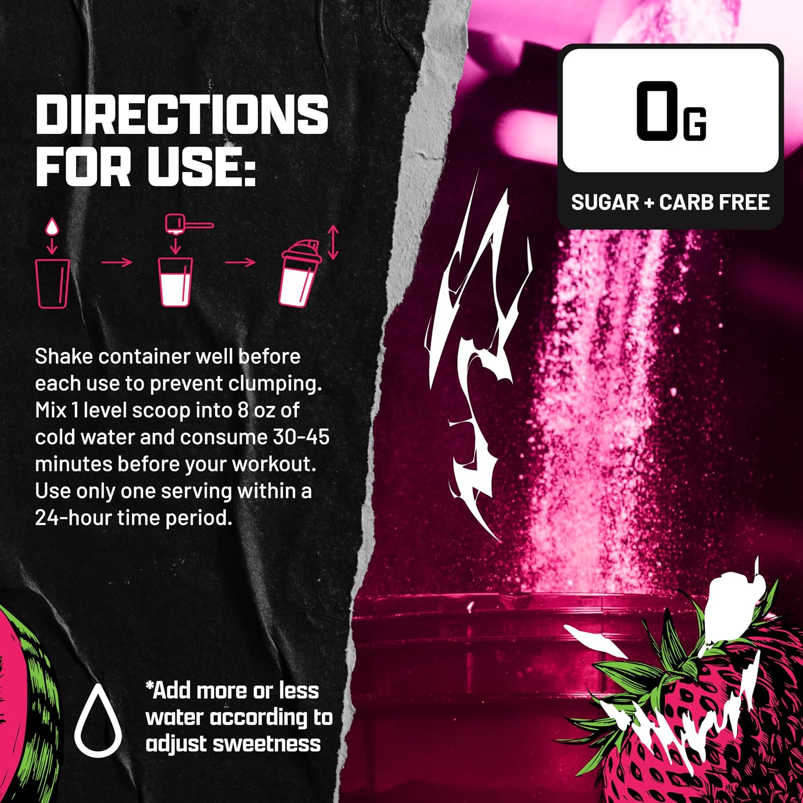 Outrage pre-workout for enhanced focus