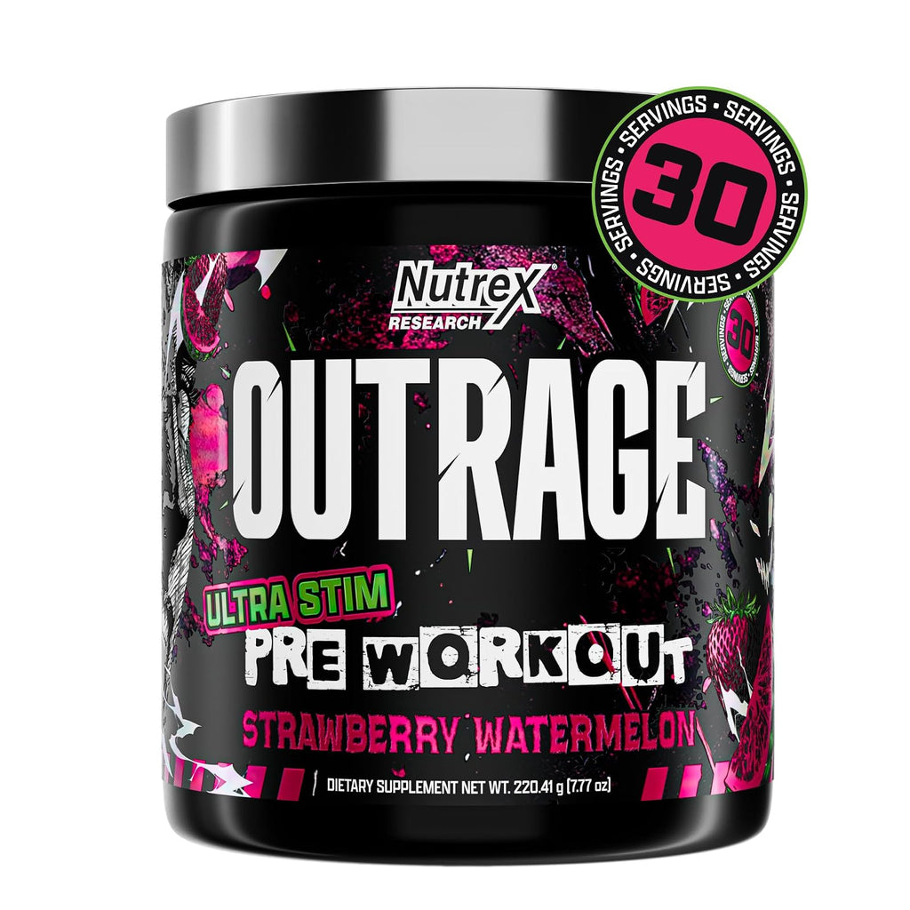 Outrage pre-workout powder for energy