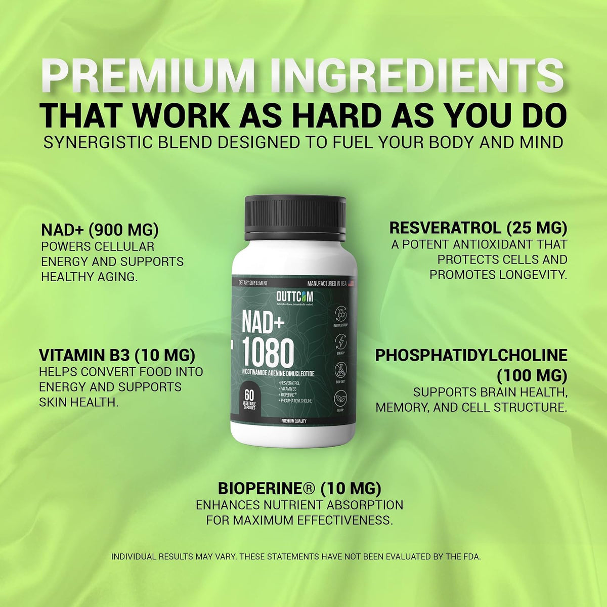 Outtcom NAD+ for healthy aging
