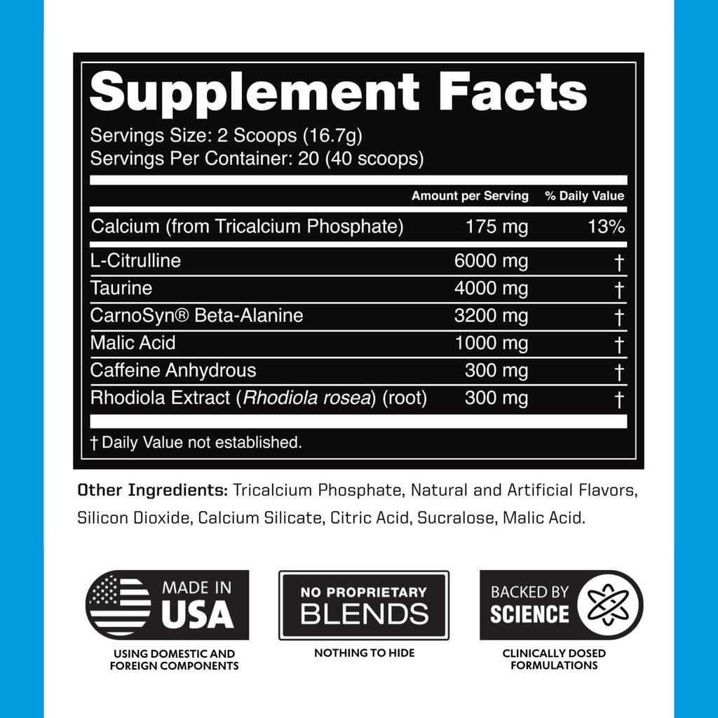 Outwork Nutrition pre-workout for muscle support