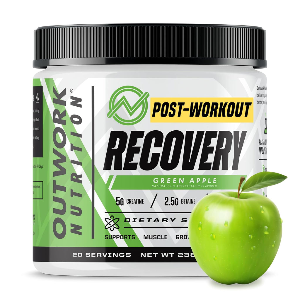 Outwork Nutrition recovery powder green apple