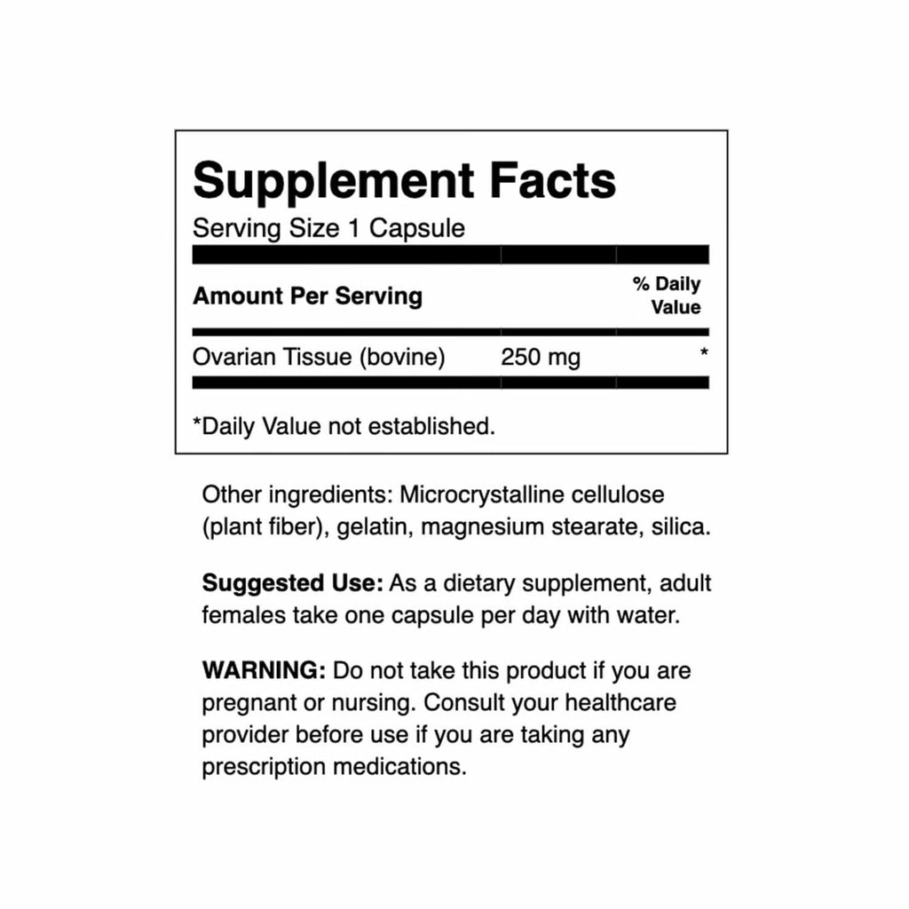 Ovarian glandular support multivitamin