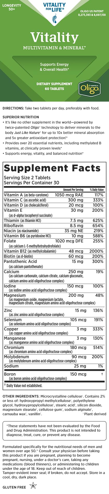 overall health multivitamins for mature adults