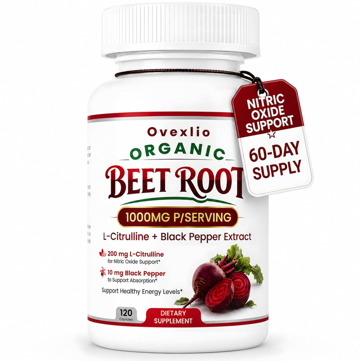 OVEXLIO beet root capsules for energy
