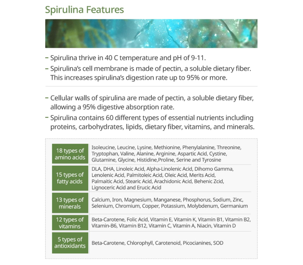 Ovina spirulina for skin health
