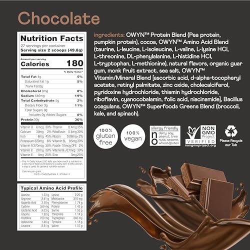 OWYN protein powder for healthy snacks