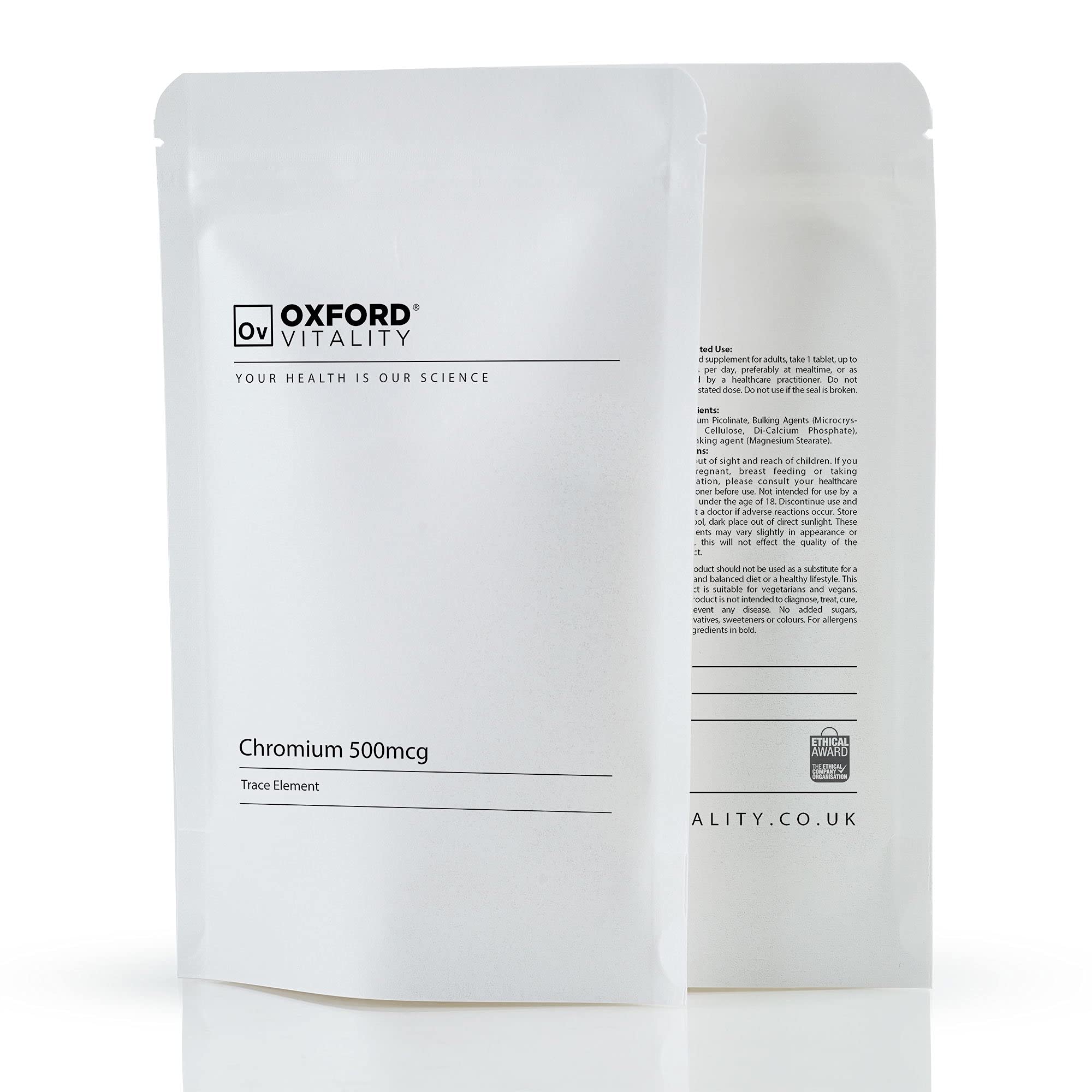 Oxford Vitality chromium supplement benefits
