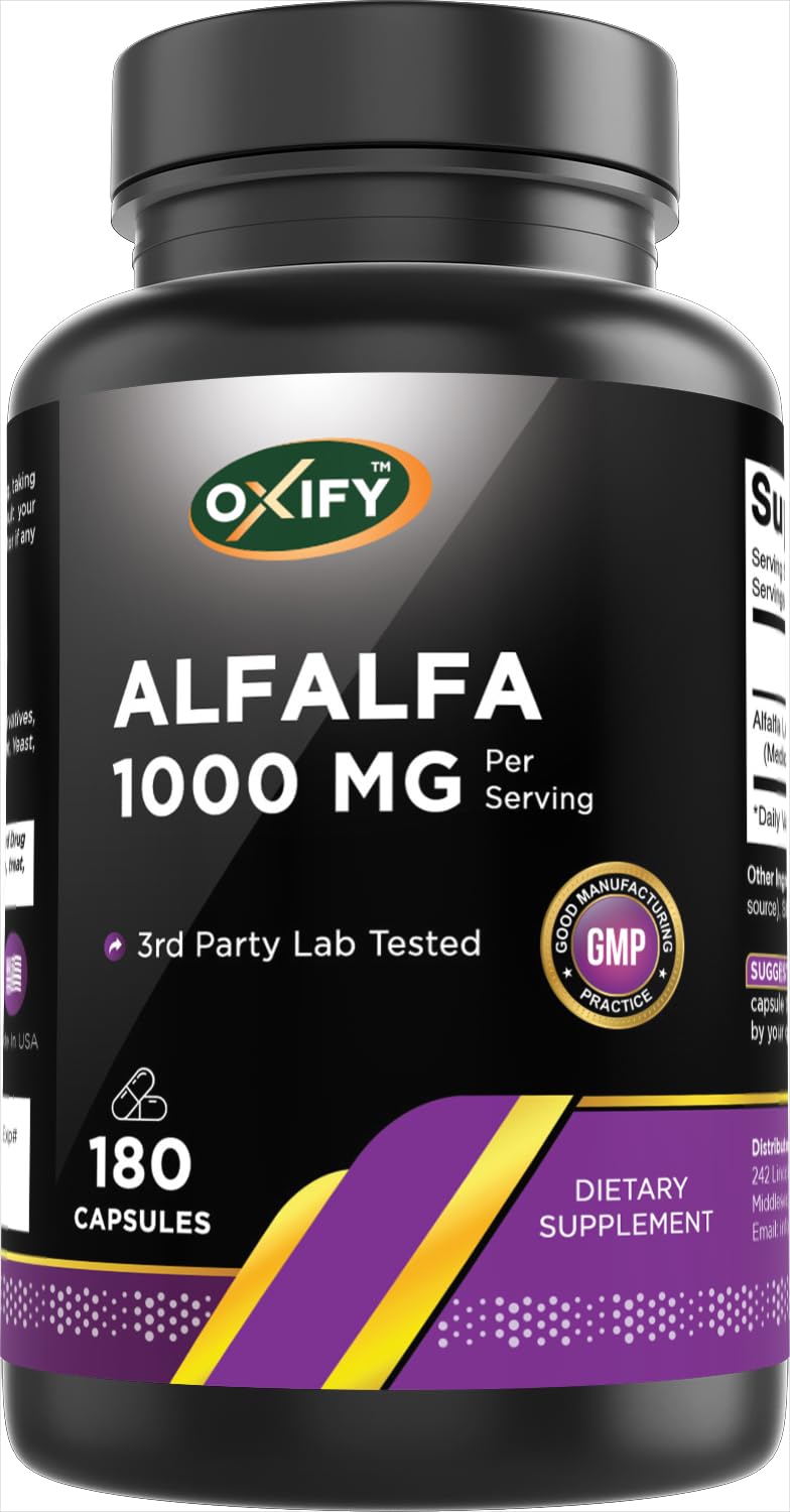 Oxify Alfalfa capsules for digestion