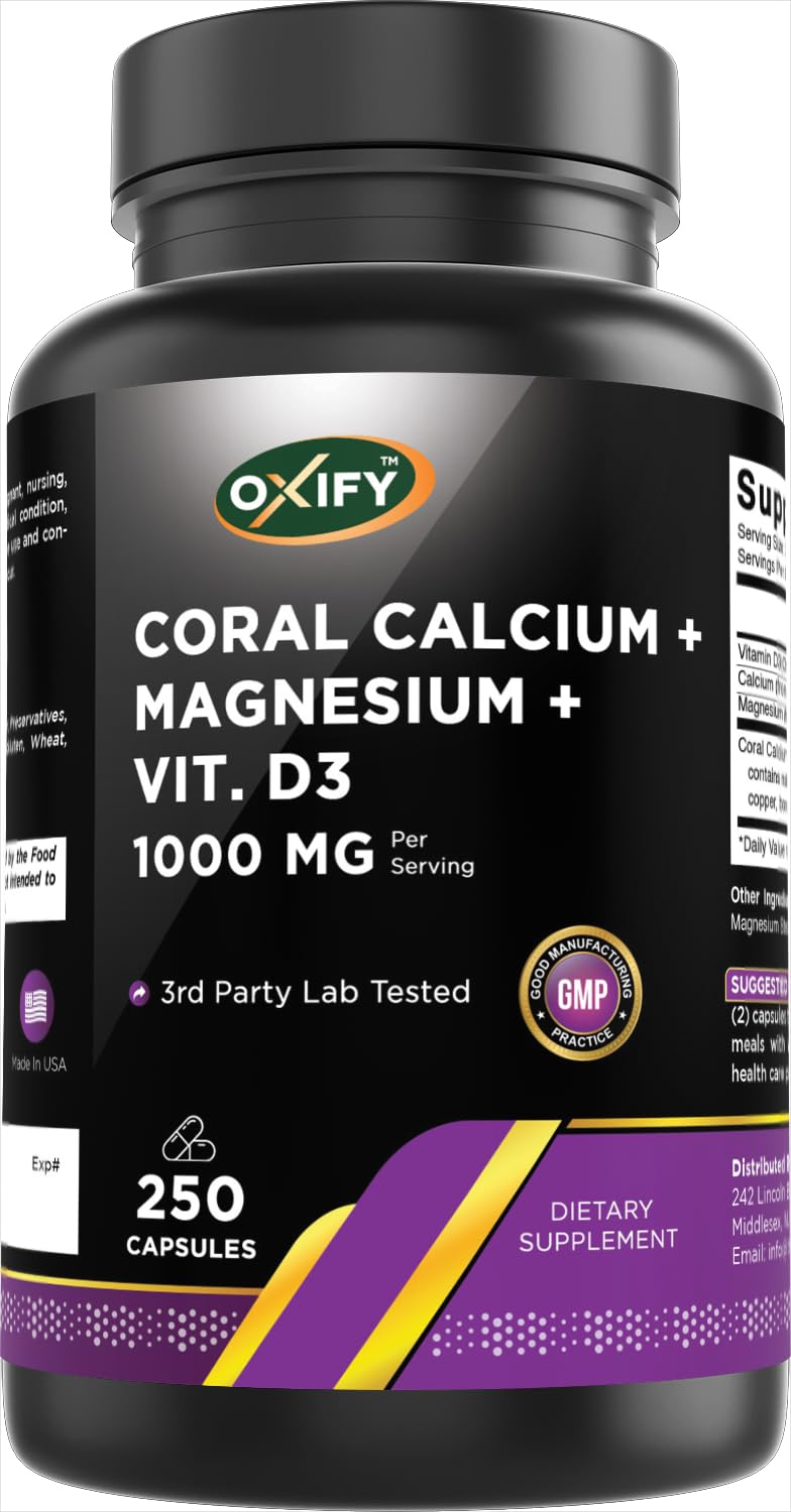 Oxify coral calcium supplement capsules