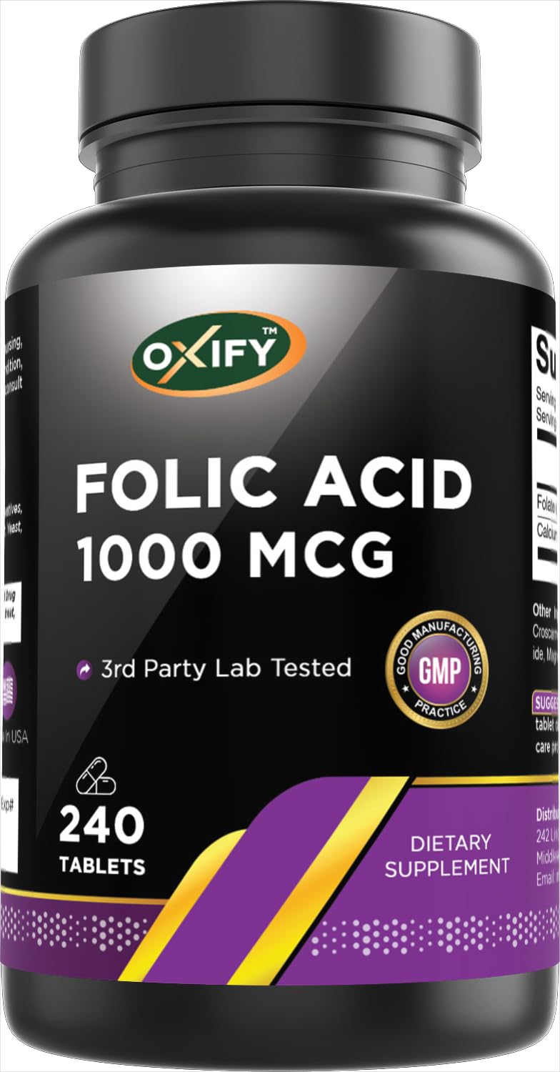 Oxify folic acid 1000 mcg tablets