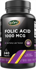 Oxify folic acid 1000 mcg tablets