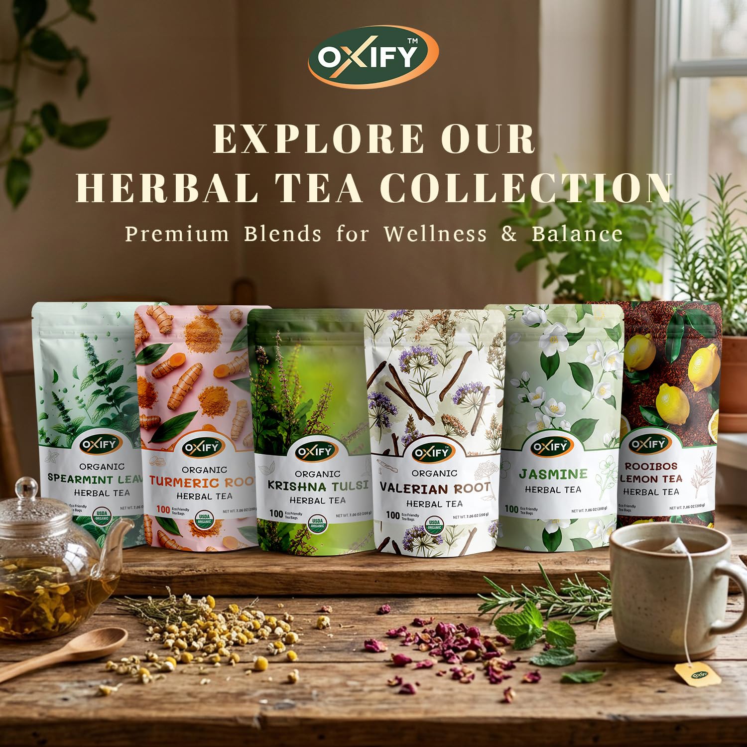 Oxify herbal tea for relaxation