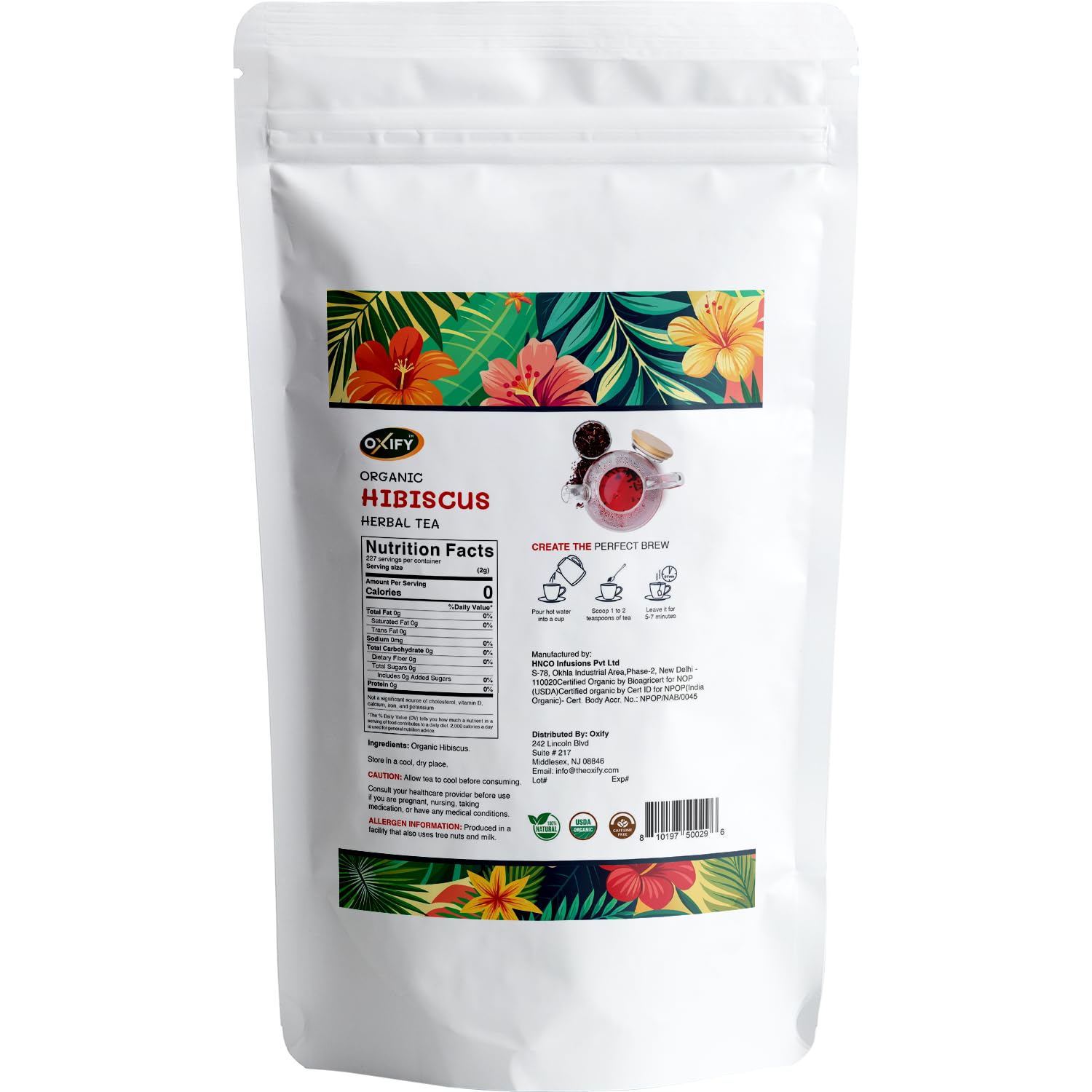 Oxify hibiscus tea for hot or iced