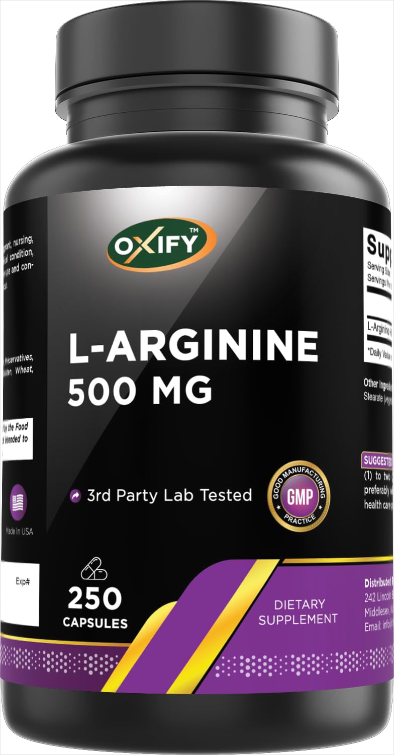 Oxify L-Arginine 500 mg capsules