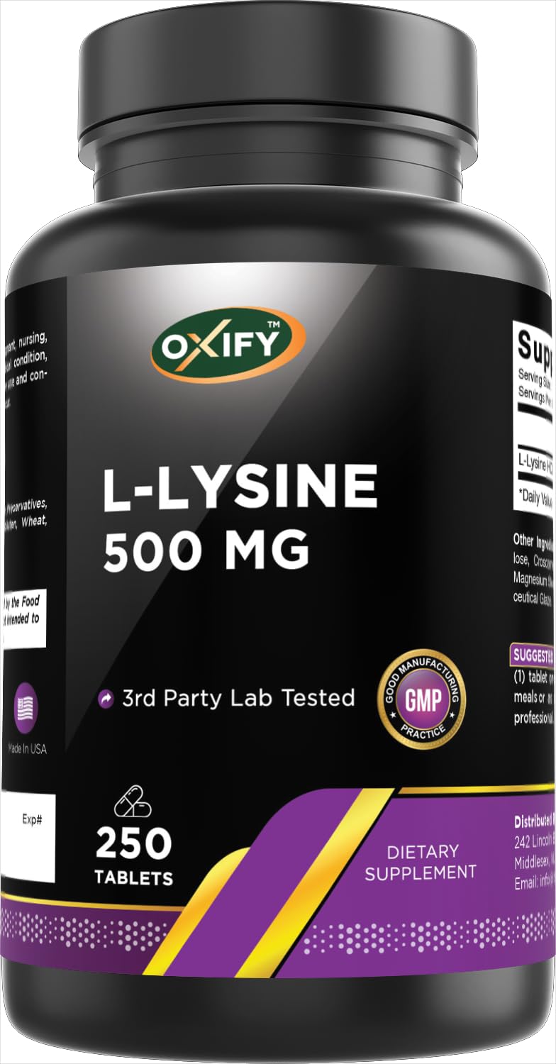 Oxify L-Lysine 500 mg tablets