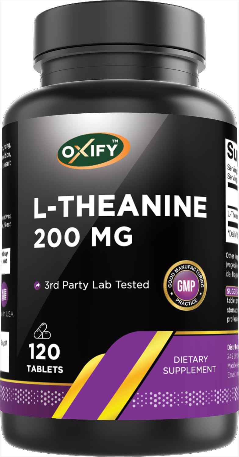 Oxify L-Theanine 200 mg tablets for relaxation