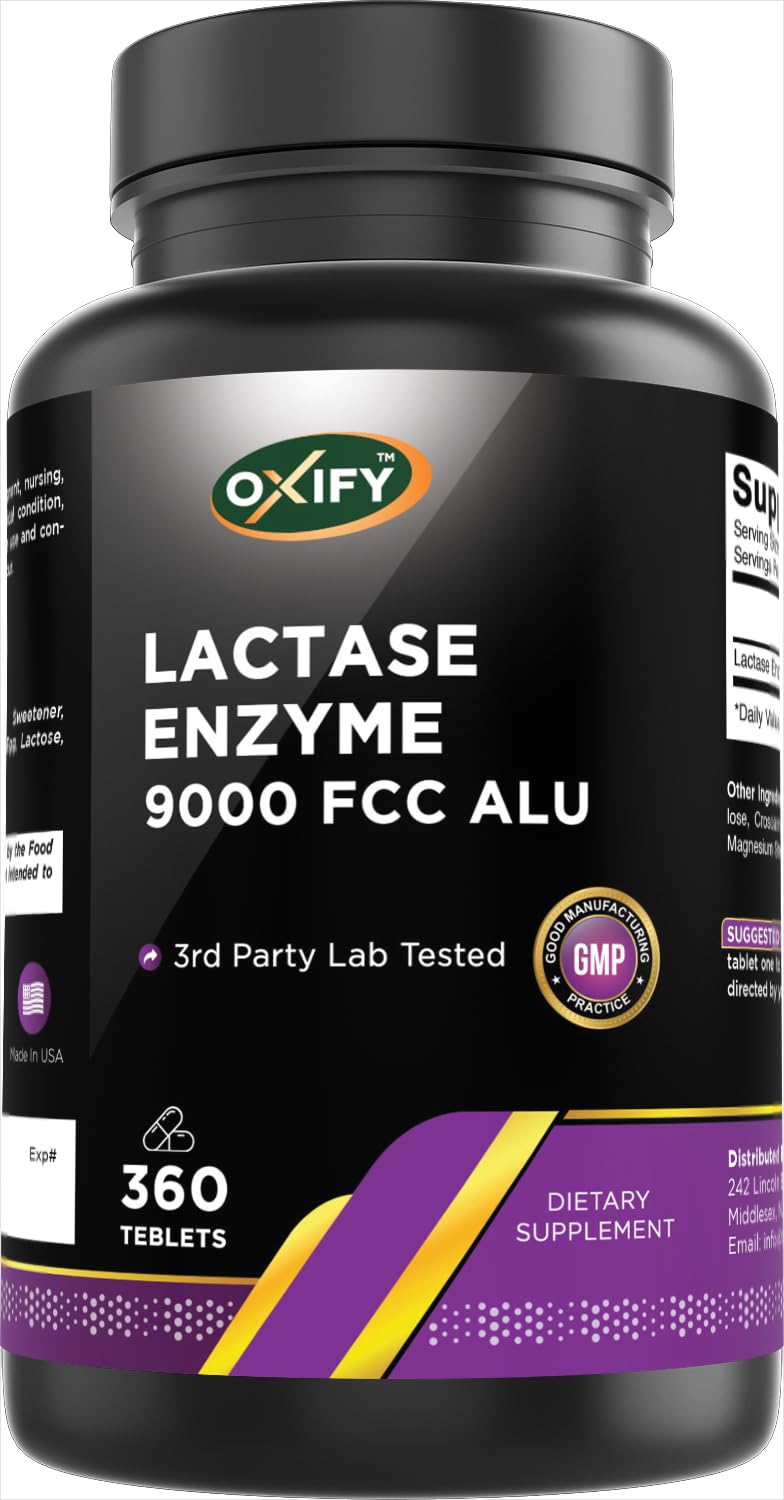 Oxify lactase enzyme digestive support