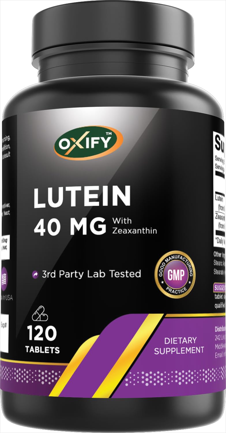 Oxify lutein tablets for eye health