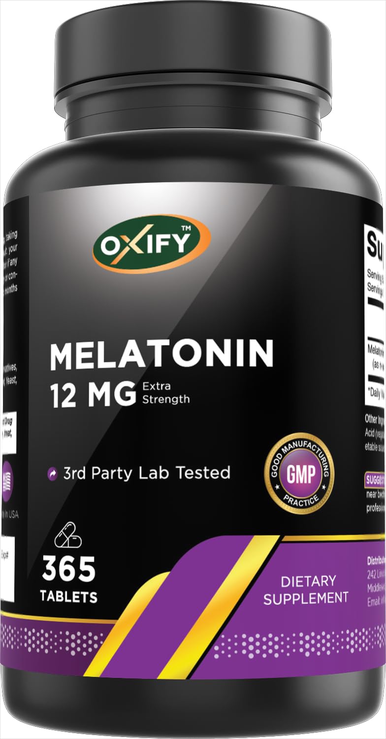 Oxify Melatonin 12 mg tablets for sleep