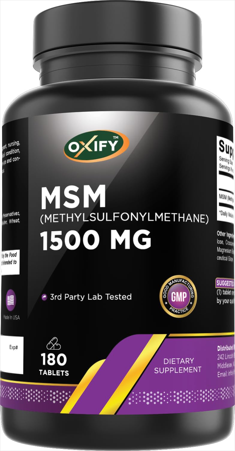 Oxify MSM 1500 mg joint health support